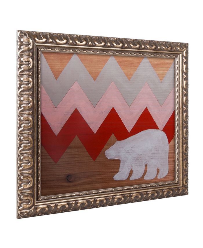 Trademark Global Nicole Dietz 'Polar Bear Red' Ornate Framed Art - 16 ...