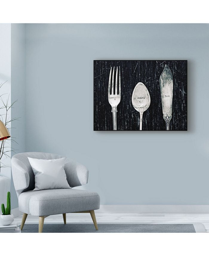 Trademark Global Tom Quartermaine 'Antique Knife Fork And Spoon' Canvas ...