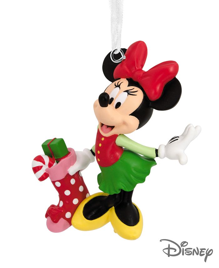 Hallmark Disney Minnie Mouse With Stocking Christmas Ornament - Macy's