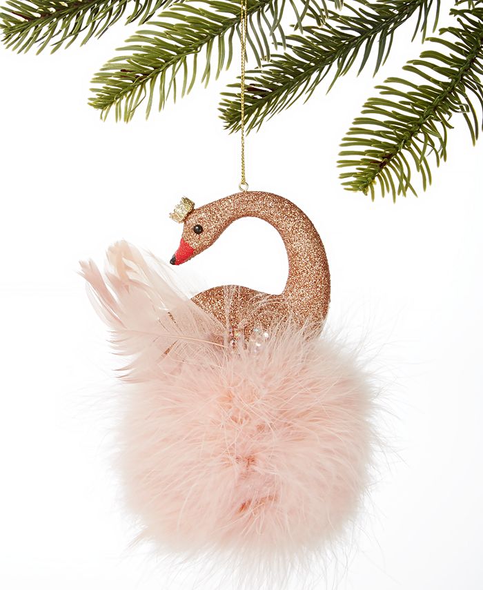 Holiday Lane Ballet Swan with White Feathers Ornament, Created for Macy ...