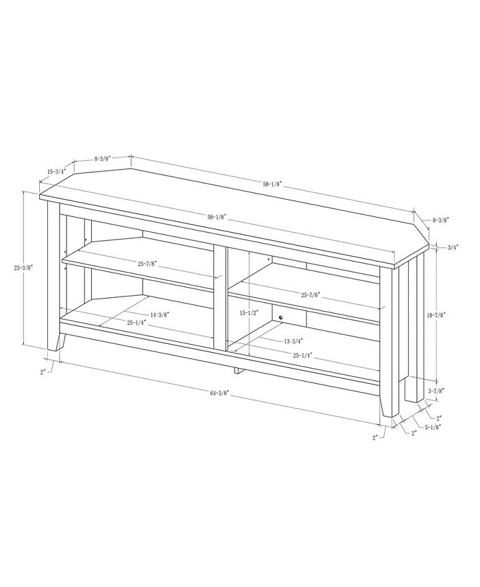 Walker Edison 58" Wood TV Media Stand Storage Console - Driftwood - Macy's