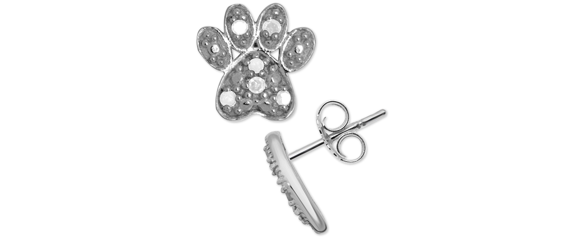 Click here for Diamond Dog Paw Stud Earrings (1/10 ct. t.w.) in S... prices