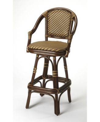 Butler Specialty Renata Rattan Bar Stool - Macy's