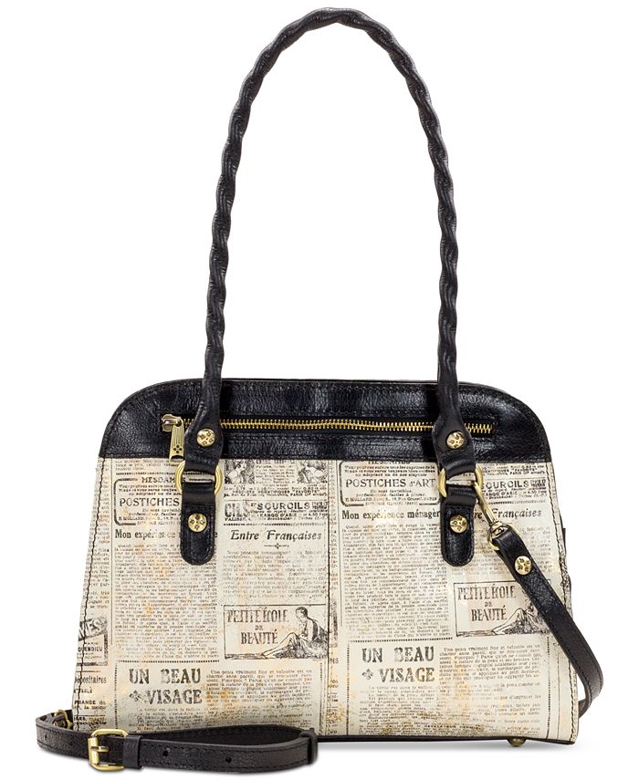 Patricia Nash Calvi Newspaper Print Satchel - Macy's