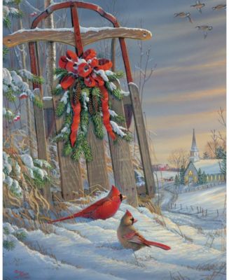 Springbok Puzzles Winter Red Birds 1000 Piece Jigsaw Puzzle - Macy's