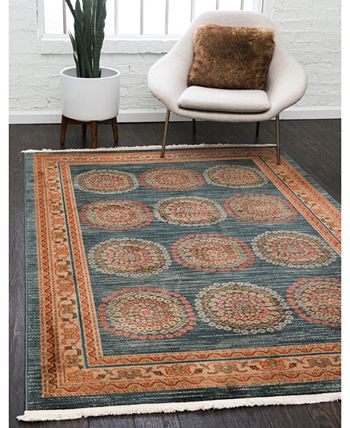 Bayshore Home Ojas Oja2 Navy Blue 5' x 8' Area Rug - Macy's