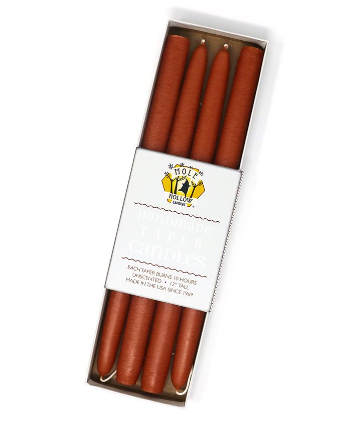 Mole Hollow Candles 12" Taper Candles, Set of 4 - Macy's