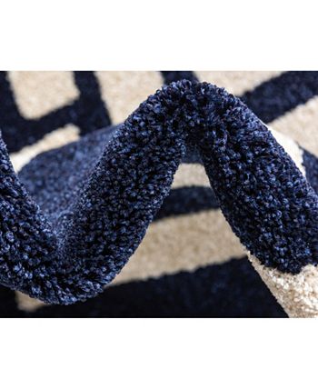 Bayshore Home Arbor Arb4 Navy Blue 9' x 12' Area Rug - Macy's