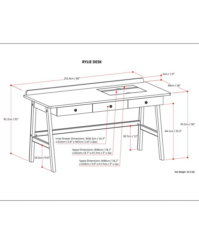 Simpli Home Rylie Desk - Macy's