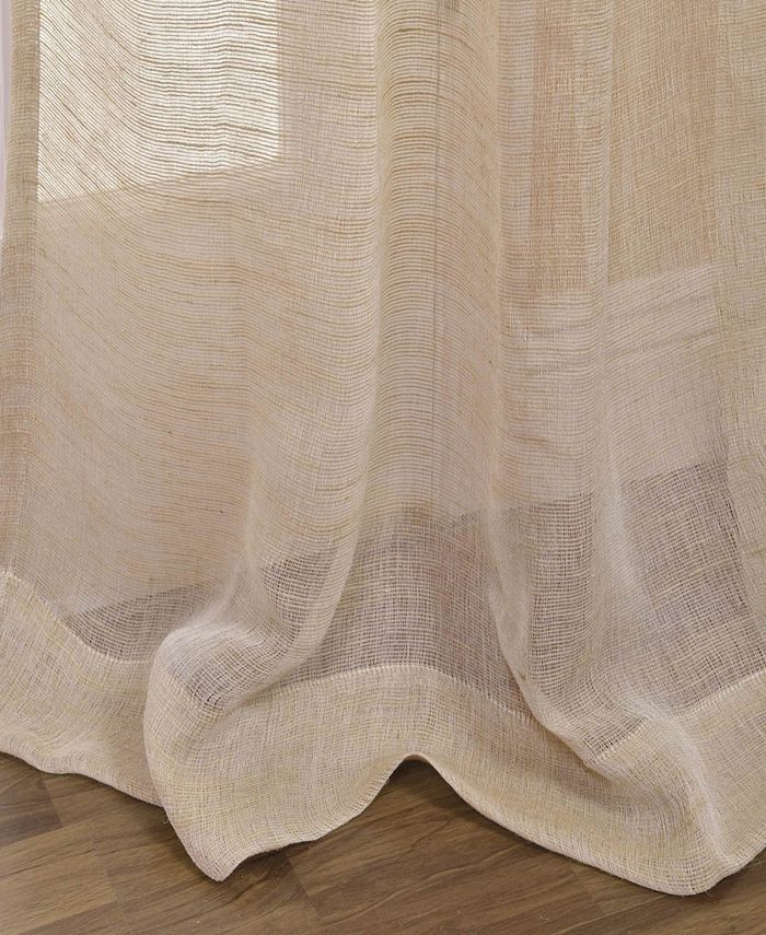 Exclusive Fabrics & Furnishings Open Weave Linen Sheer, 50" x 84" - Macy's
