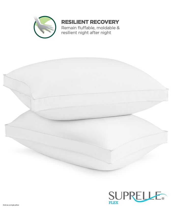 Great Sleep Suprelle Flex Fiber 2" Gusset Standard/Queen Pillow - Macy's