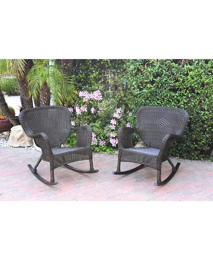 Jeco Windsor Resin Wicker Rocker Chair - OVER-MAX - Macy's