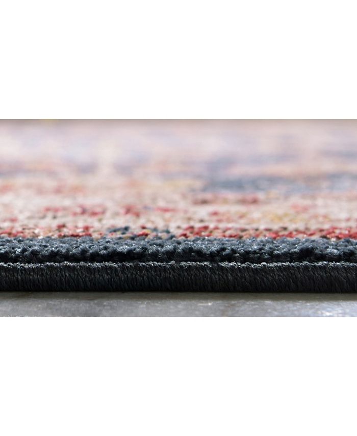 Bayshore Home Shangri Shg2 Navy Blue 2' 7" x 10' Runner Area Rug - Macy's