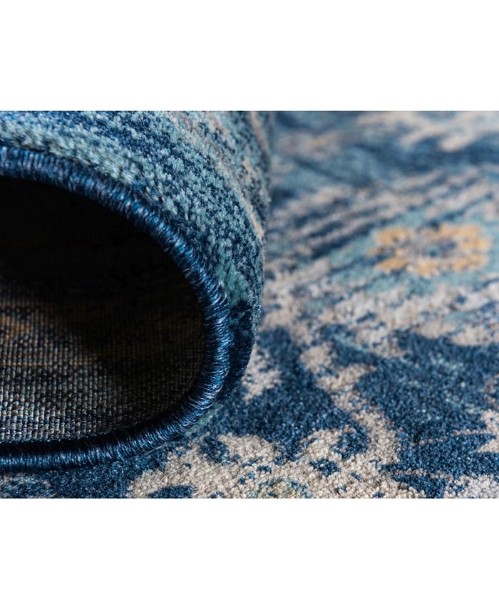 Bayshore Home Masha Mas3 Navy Blue 7' x 10' Area Rug - Macy's