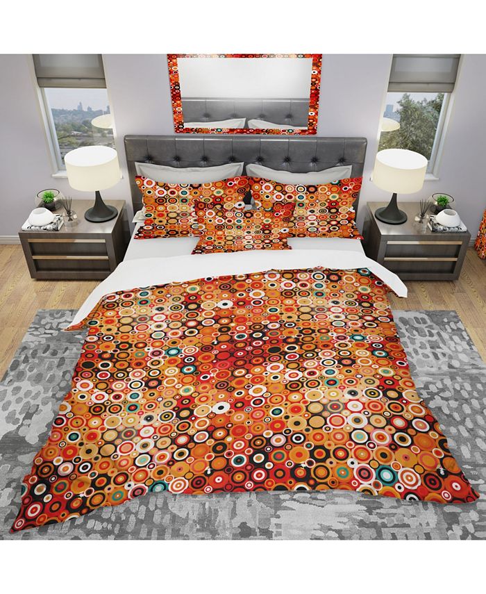 Design Art Designart 'Disco Style Pattern With Dots and Circles' Modern ...