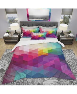 Designart 'Abstract Colorful Pattern' Modern Duvet Cover Set - Twin ...