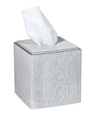 DKNY Grey Wood Tissue Box - Macy's
