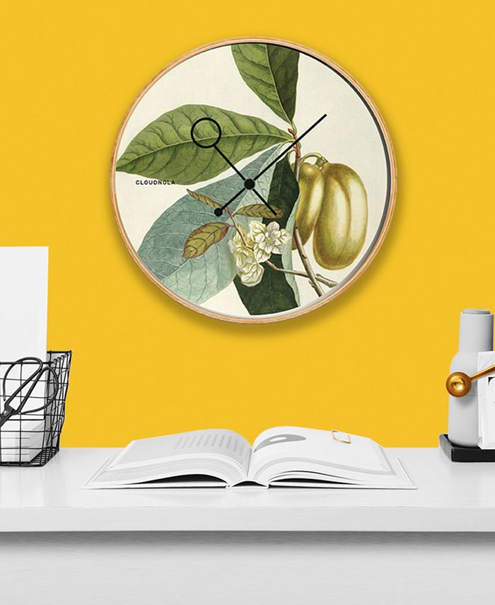 Cloudnola Botanical Anona Plant Wall Clock - Macy's
