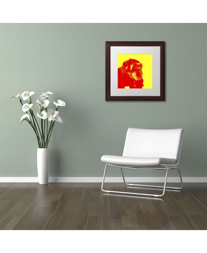 Trademark Global Claire Doherty 'Chimp No 4' Matted Framed Art - 16" x ...