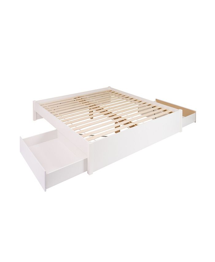Prepac King Select 4-Post Platform Bed with 2 Drawers - Macy's