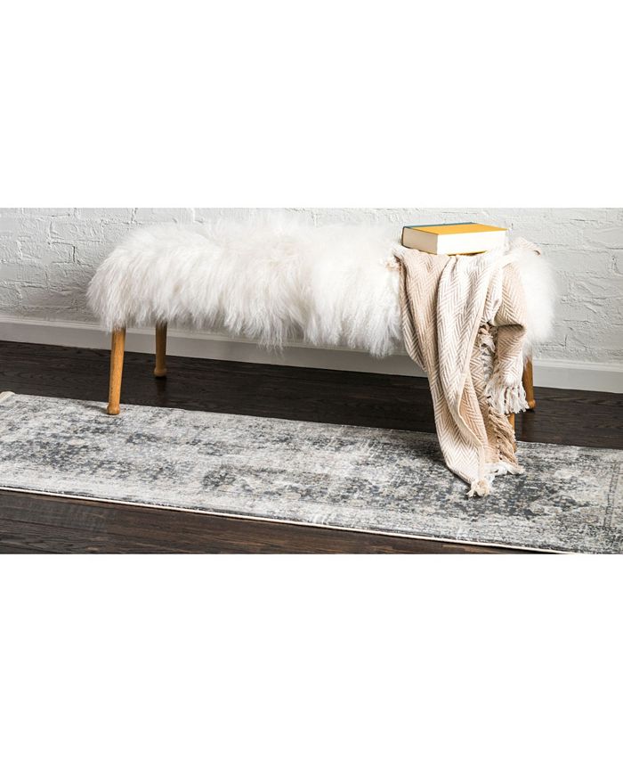 Bayshore Home Kenna Ken1 Dark Gray 2' 2" x 6' Runner Area Rug - Macy's