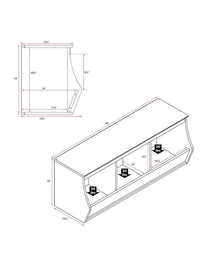 Prepac Fremont Stacked 6-Bin Storage Cubbie - Macy's