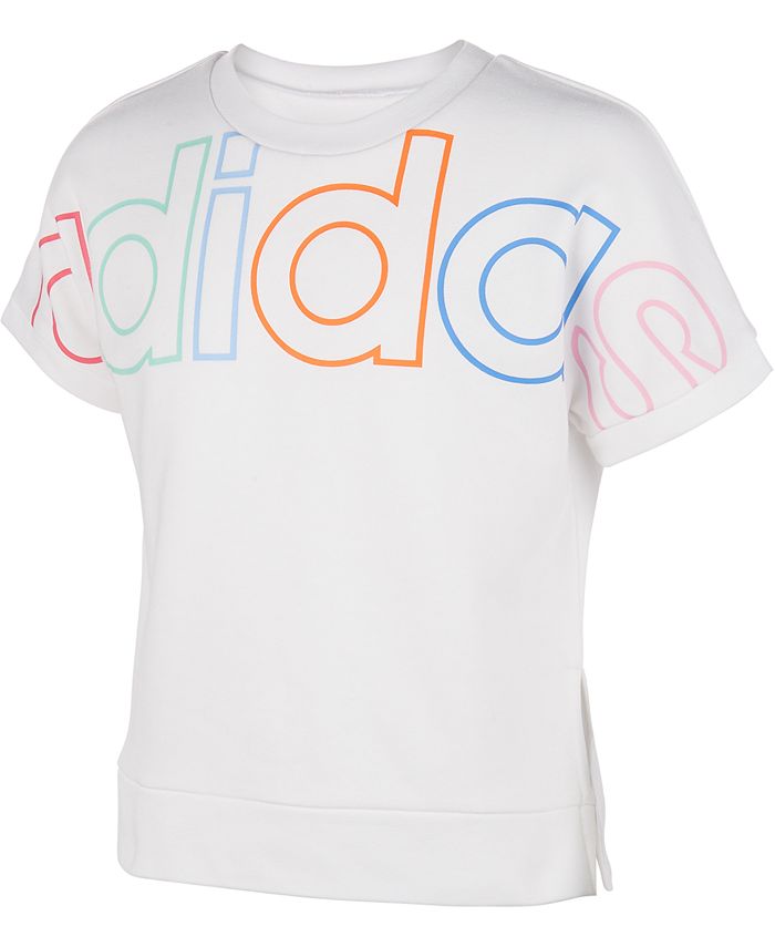 adidas Big Girls Logo-Print Cotton T-Shirt - Macy's