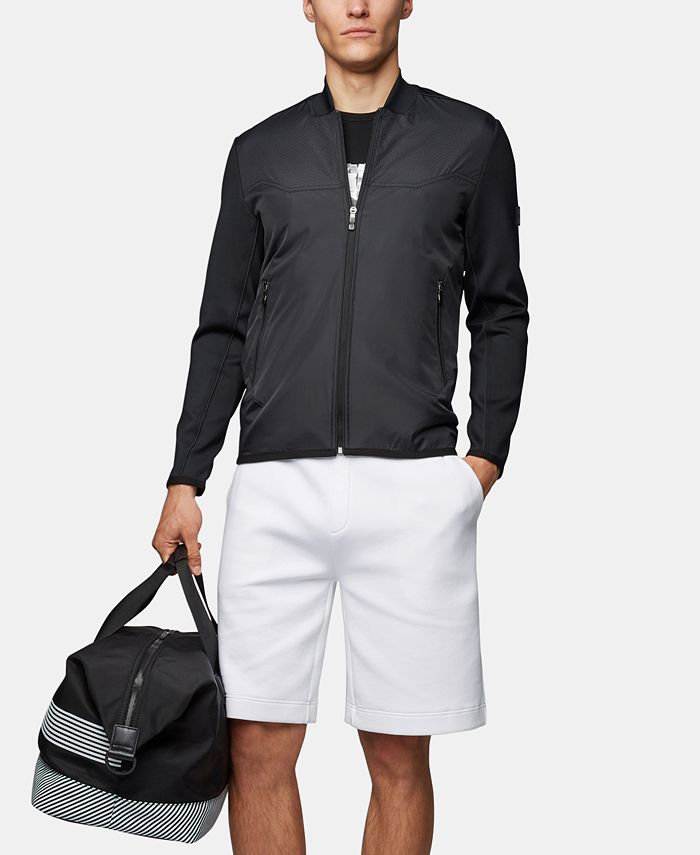 Hugo Boss BOSS Men's Samoo Hybrid Perforated Bomber Jacket - Macy's