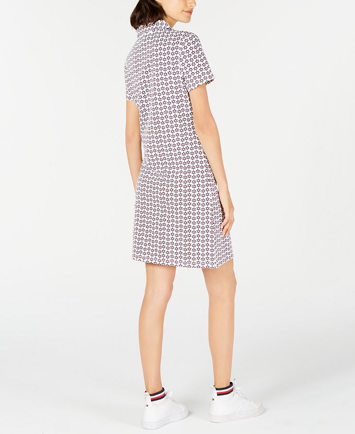 Tommy Hilfiger Colorblocked Printed Polo Dress - Macy's