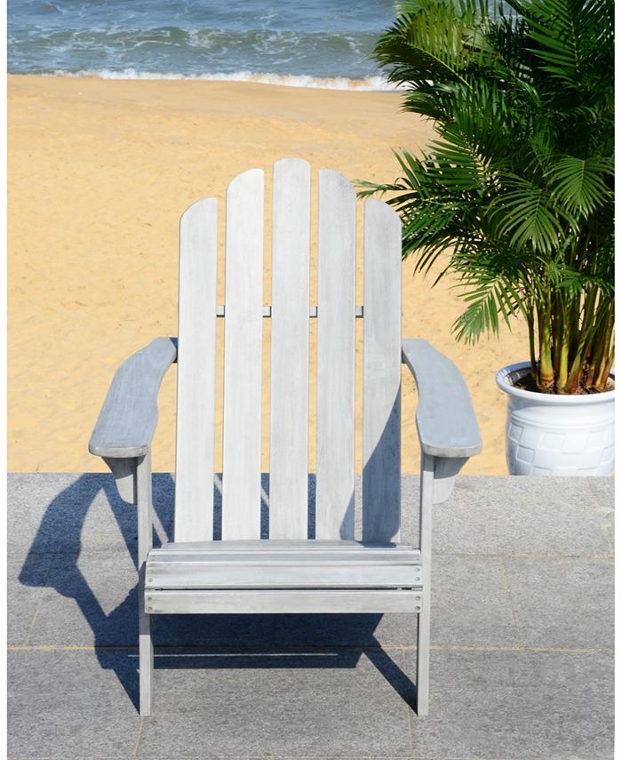 Safavieh Topher Grey Adirondack Chair, Quick Ship - Macy's