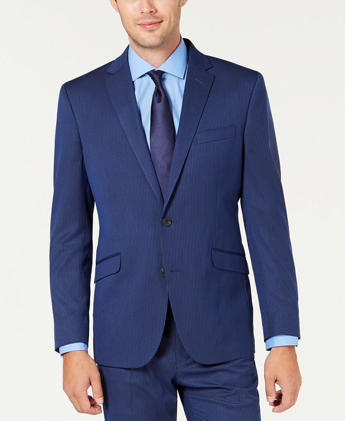 Kenneth Cole Reaction Men's Slim-Fit Ready Flex Stretch Bright Blue ...