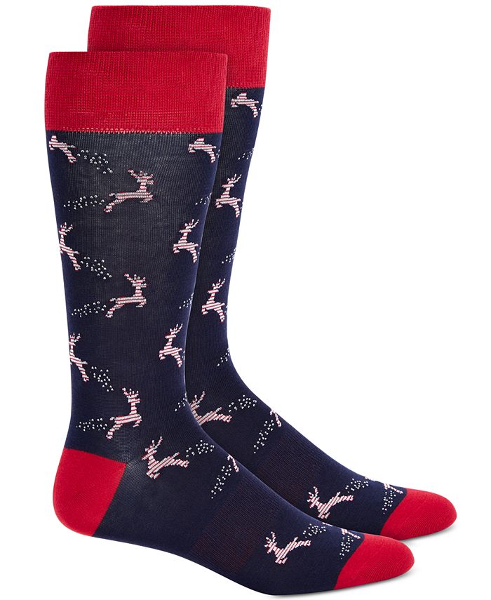 Bar III Men's Reindeer Socks, Created for Macy's - Macy's