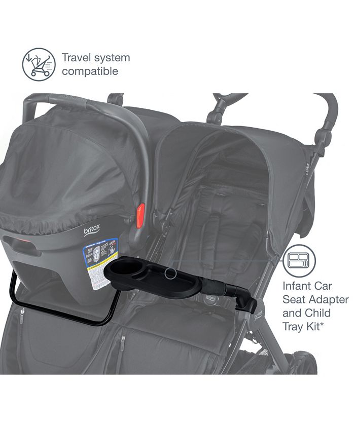 Britax B-Lively Double Infant Car Seat Adapter and Child Tray - Macy's