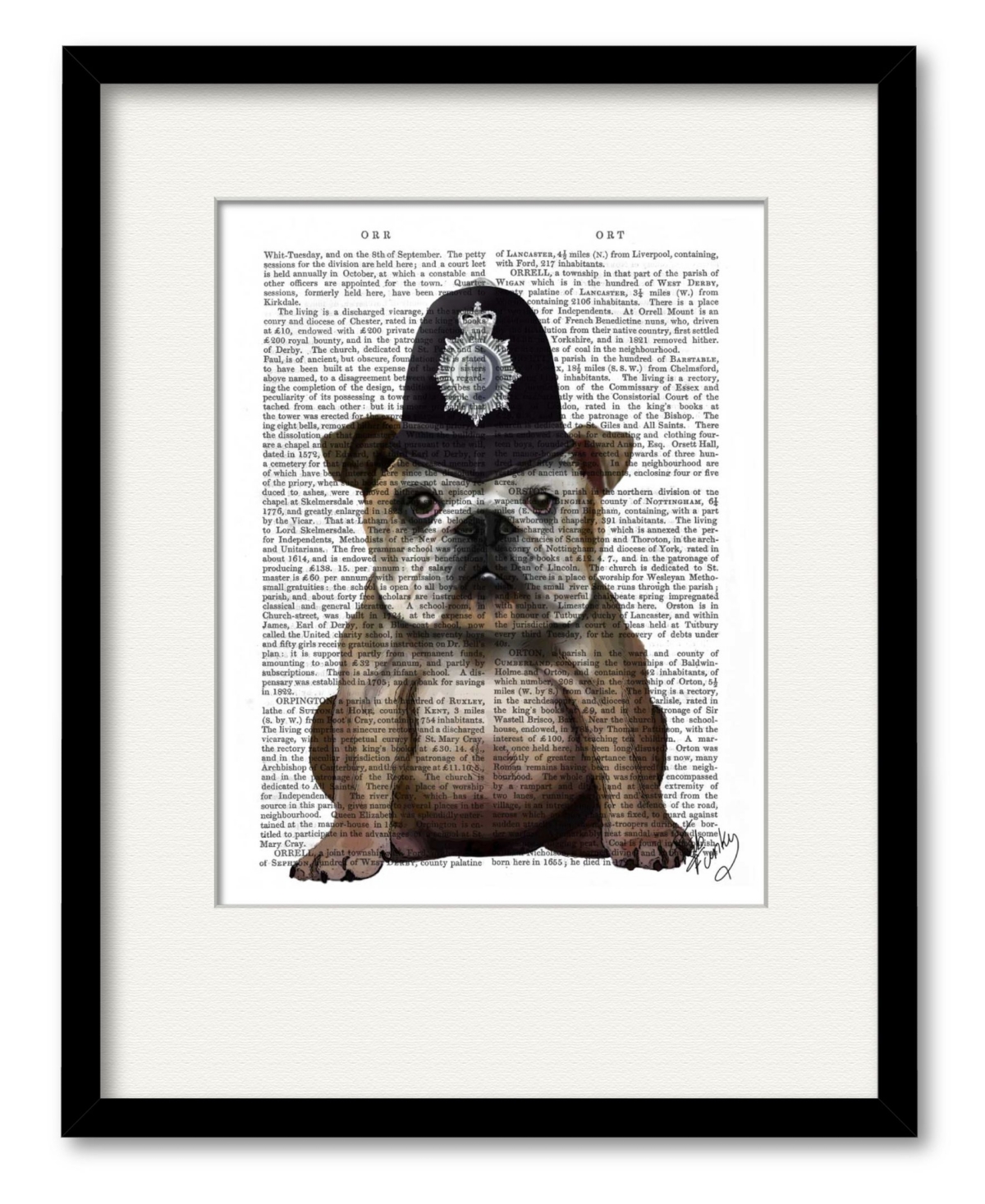 Click here for Courtside Market Bulldog Policeman 16 x 20 Framed... prices