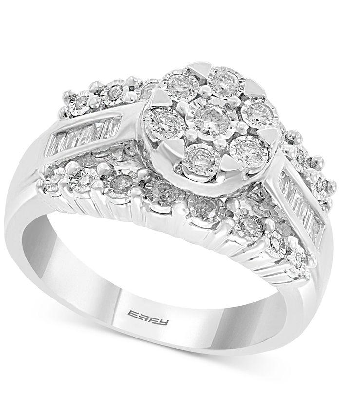 EFFY Collection EFFY® Diamond Cluster Statement Ring (1/2 ct. t.w.) in ...