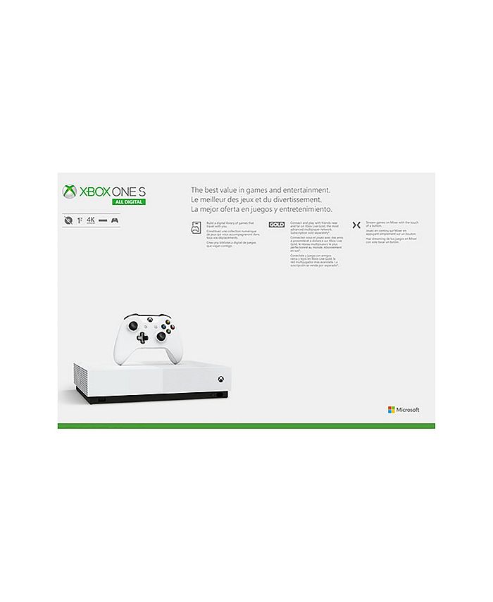 Xbox Microsoft - One S 1TB All-Digital Edition Console (Disc-free ...