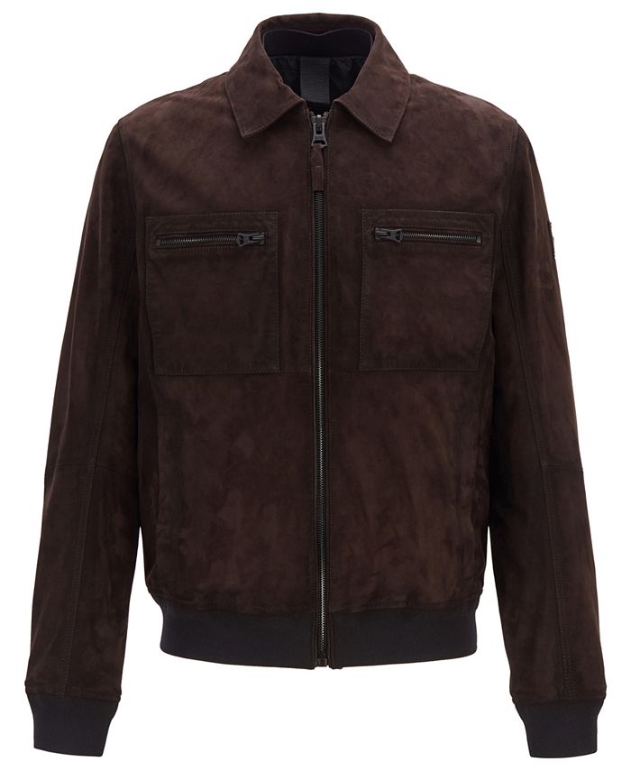 Hugo Boss BOSS Men's Joast Slim-Fit Biker Jacket - Macy's