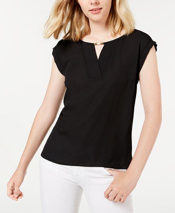 BCX Juniors' Keyhole Top - Macy's