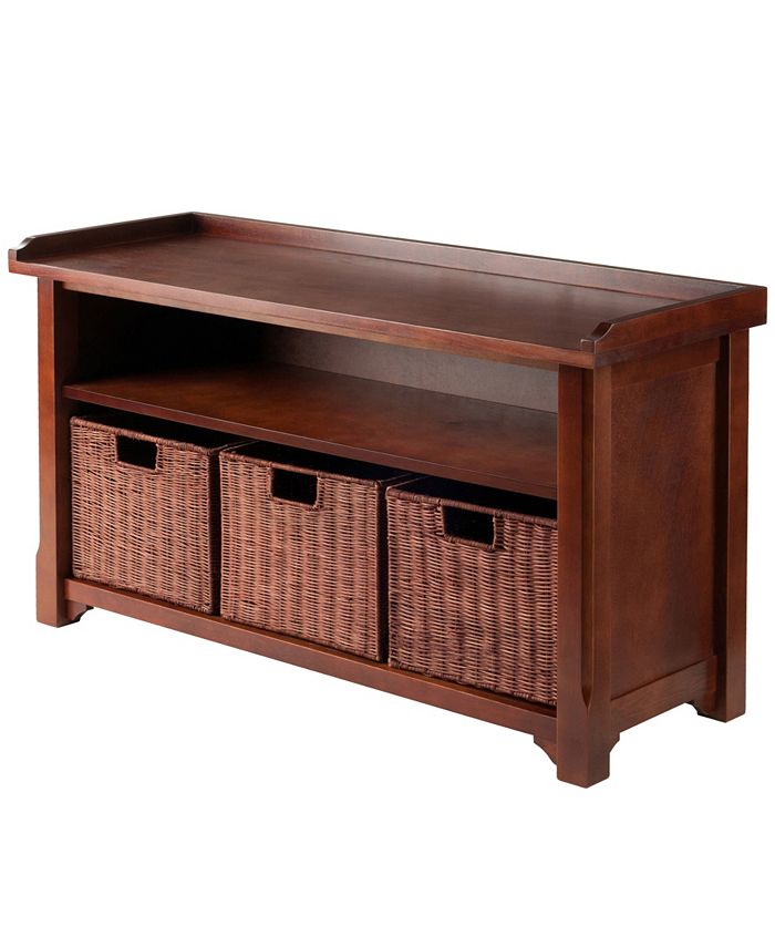 Winsome Milan 4-Piece Storage Bench Set - Macy's