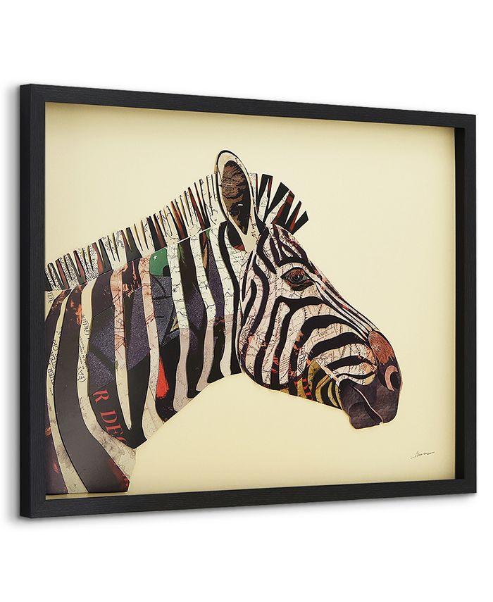 Empire Art Direct 'Zebra' Dimensional Collage Wall Art - 25'' x 33 ...