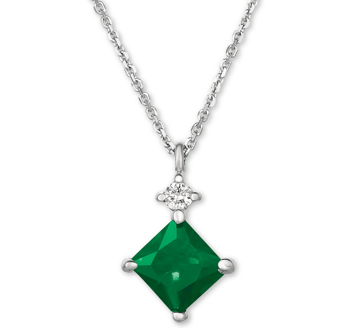 Click here for Emerald (5/8 ct. t.w.) and Diamond Accent 16 Penda... prices