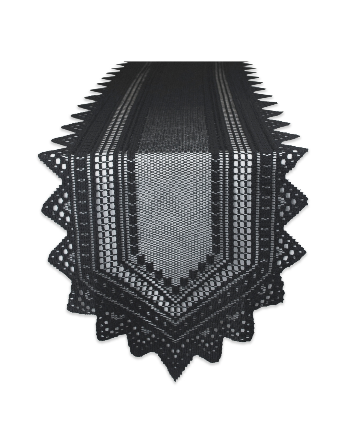 Click here for Nordic Lace Table Runner 14 x 72 - Black prices