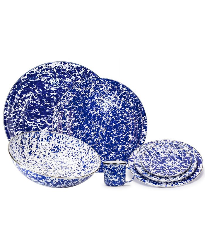 Golden Rabbit Cobalt Swirl Enamelware Collection 6" Bread and Butter ...