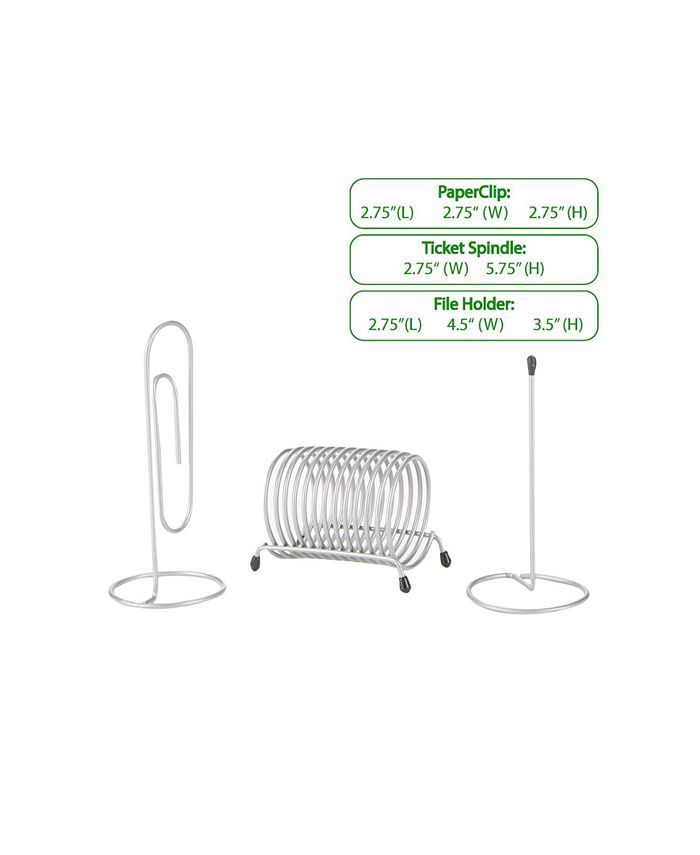 Mind Reader 3 Piece Set Bill & Letter Holder, Ticket Spindle, Completed ...