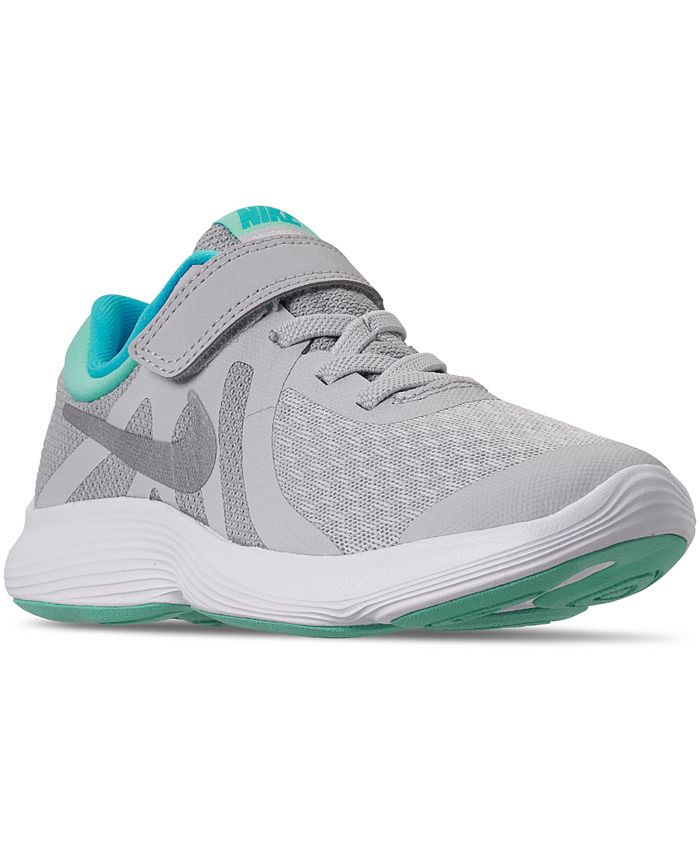 Nike Little Girls Revolution 4 Stay-Put Closure Athletic Sneakers from ...