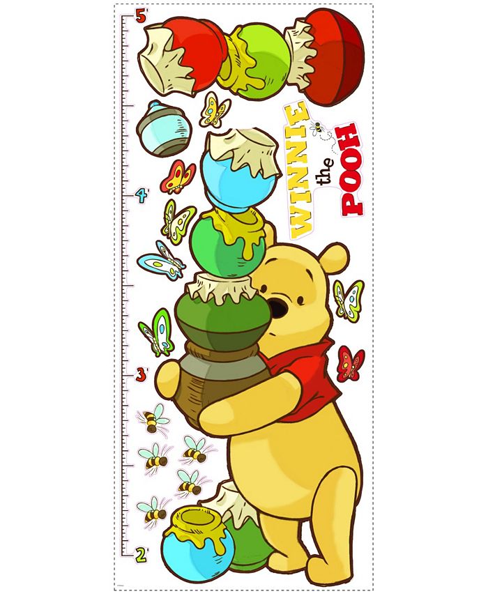 RoomMates Winnie The Pooh - Pooh Peel and Stick Inches Growth Chart ...