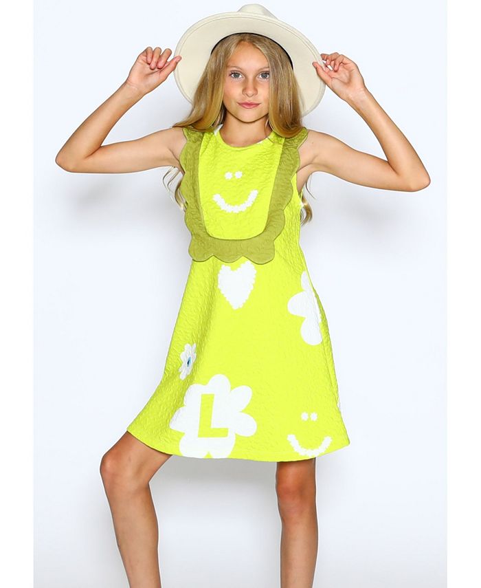 Lanoosh Big Girls A-Line Dress with Scallop Front Detail - Macy's