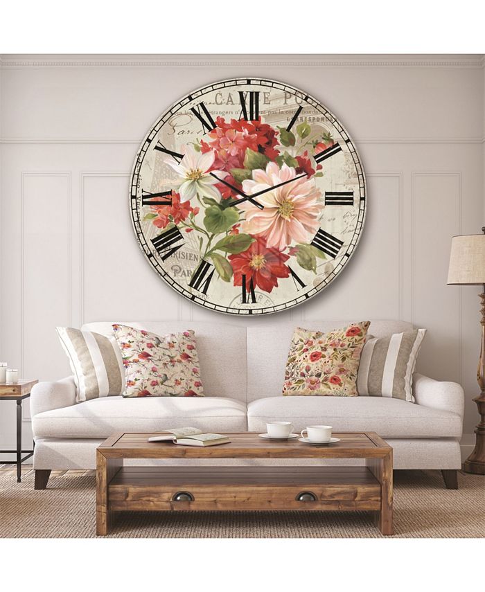 Designart Farmhouse Oversized Metal Wall Clock - 36 x 36 - Macy's