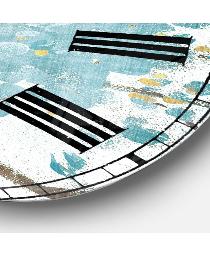 Designart Traditional Floral Oversized Metal Wall Clock - 36 x 36 - Macy's