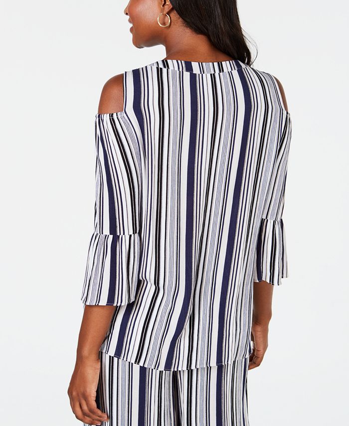 JM Collection Cold-Shoulder Keyhole-Neck Top, Created for Macy's - Macy's